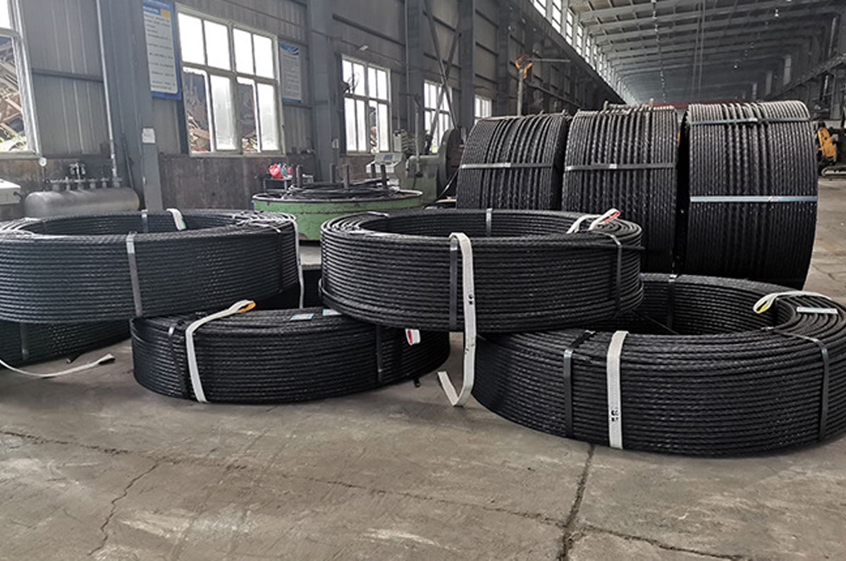 High Tension Stranded Steel Wire / PC Steel Strand as Per ASTM A416-06 ...